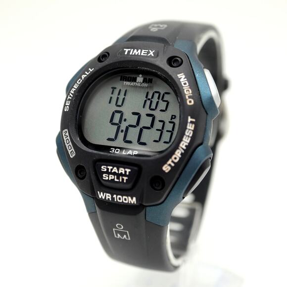 Timex | Accessories | Timex Ironman Triathlon Mens Black Blue 39mm ...